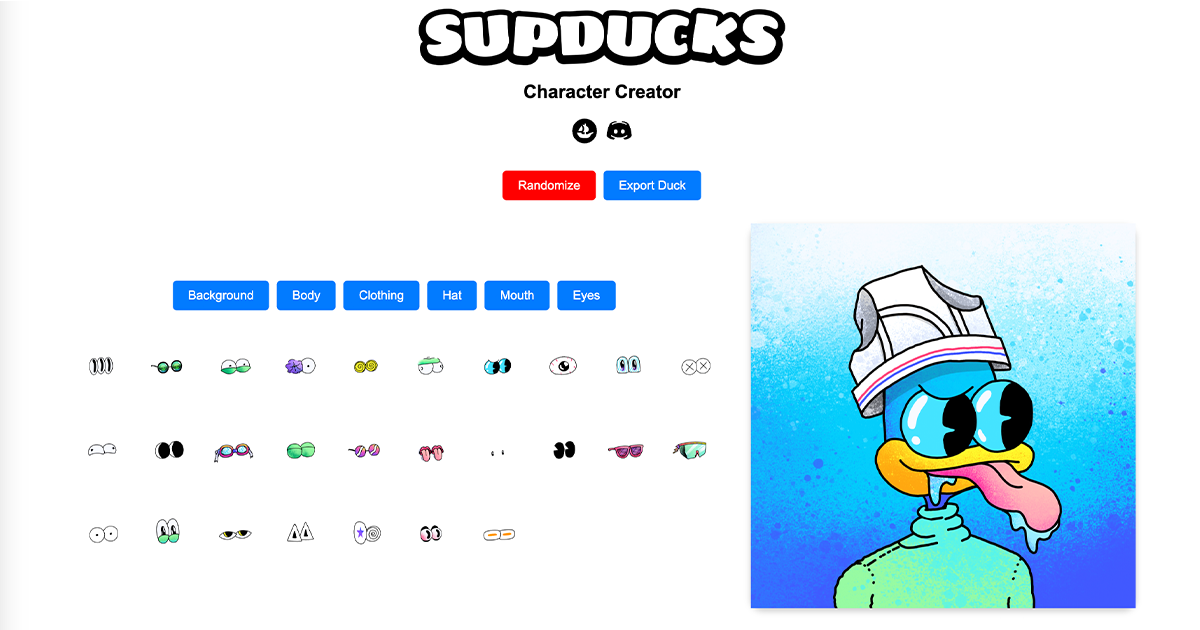 SupDucks Character Creator